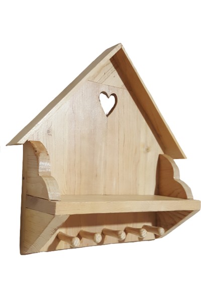 Artemis Ahşap Kalpli Anahtar Askısı