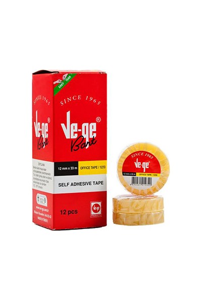 Ve-Ge Bant 12 mm x 33 Metre 12'li