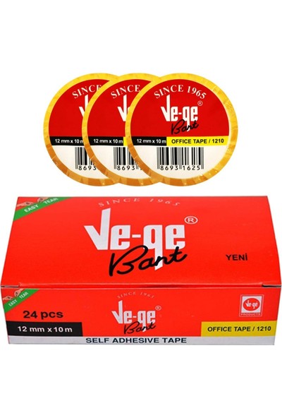 Ve-Ge Bant Para Bandı 12 mm x 10 mt 12'li