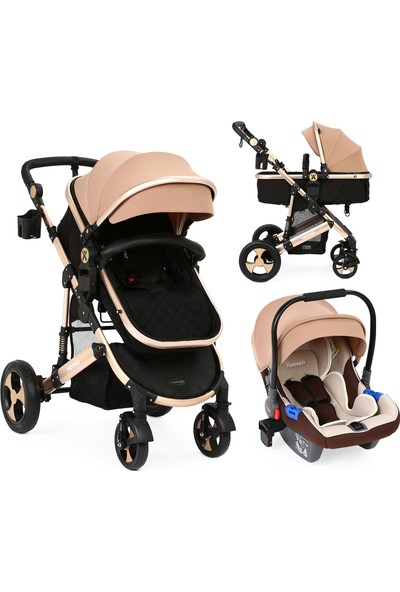 Yoyko Ultimate Travel Sistem Bebek Arabası 3 in 1 Coffee Rose Yoyko Ultimate Travel Sistem Bebek Arabası 3 in 1 Coffee Rose