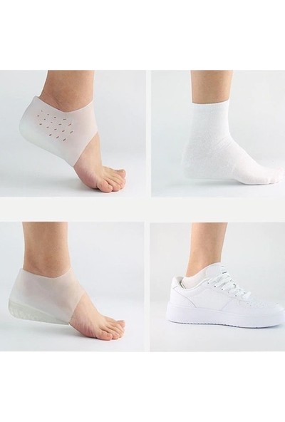 Yenimiyeni Gizli Topuk Boyu Yükseltici Silikon Çorap 4 cm