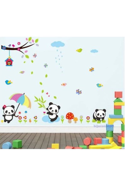 Cosy Home Gift Çocuk Bebek Odası Sevimli Panda Aialesi Orman Sticker Pvc Duvar Süsü Cosy Home Gift Çocuk Bebek Odası Sevimli Panda Aialesi Orman Sticker Pvc Duvar Süsü