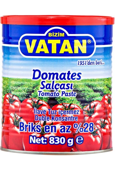Bizim Vatan Domates Salçası 830 gr
