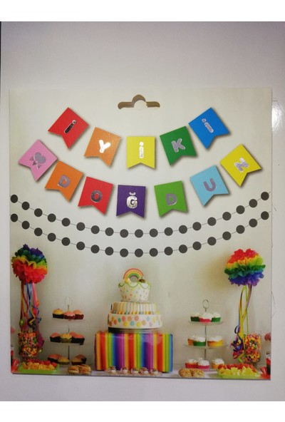 Renkli Parti Iyiki Doğdun Banner