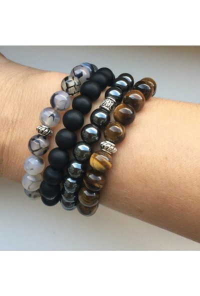 Mini aksesuar Çoklu Doğaltaş Unisex Bileklik