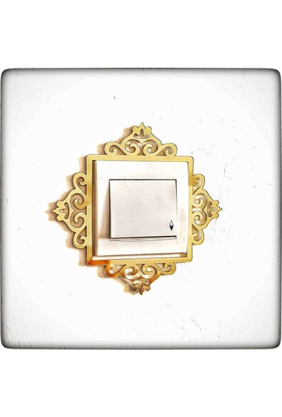 MB53 Dekoratif Aynalı Priz Süsü Tekli