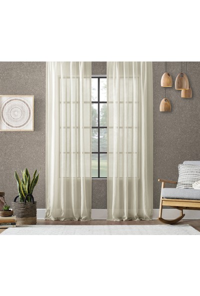 Paria Home Paria Keten Tül Perde Krem