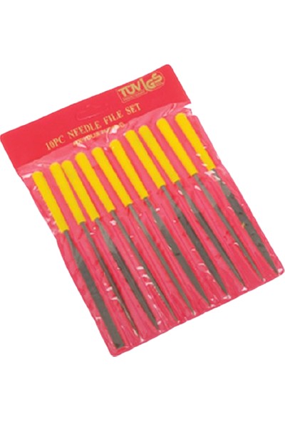 Rekor Saatçi Eğe Seti 3mm'' x 140 mm 10 Parça, Saplı Rekor Saatçi Eğe Seti 3mm'' x 140 mm 10 Parça, Saplı