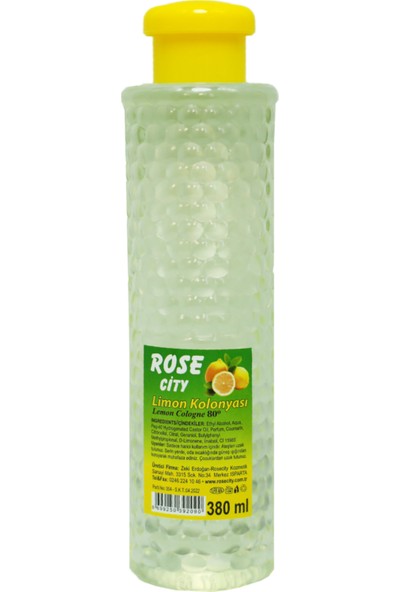 Rose City Limon Kolonyası 80° 380 ml