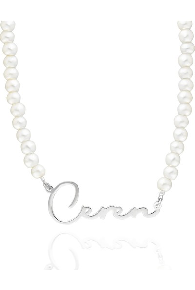 Chewell Kişiye Özel İsimli İnci Gümüş Kolye