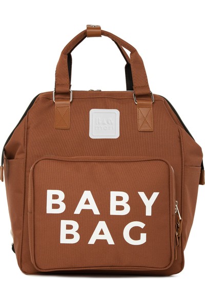 Bagmori Taba Baby Bag Baskılı Cepli Anne Bebek Bakım Sırt Çantası