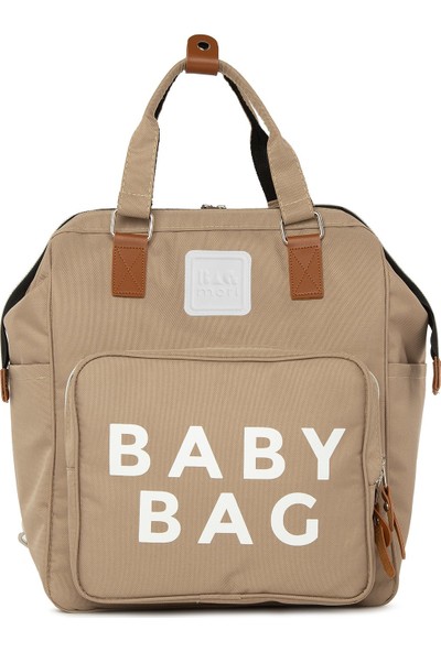 Bagmori Vizon Baby Bag Baskılı Cepli Anne Bebek Bakım Sırt Çantası