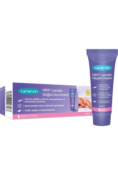 Lansinoh HPA® Lanolin Göğüs Ucu Kremi (40 ml) Lansinoh HPA® Lanolin Göğüs Ucu Kremi (40 ml)