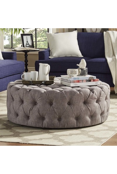 Ahşap Sokağı Locker Keten Kumaş Puf Ahşap Sokağı Locker Keten Kumaş Puf