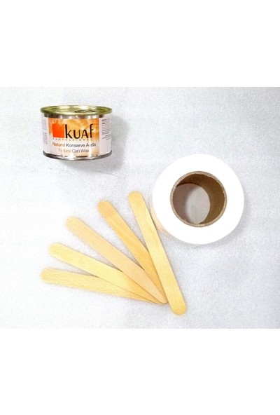 Kuaf Natural Sir Ağda 140 gr + 10 mt Ağda Bezi + Spatula Kuaf Natural Sir Ağda 140 gr + 10 mt Ağda Bezi + Spatula