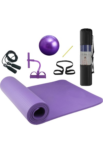 Lixada 4 Adet Ev Egzersiz Kiti Yoga Mat Pilates Topu Ayak Lixada 4 Adet Ev Egzersiz Kiti Yoga Mat Pilates Topu Ayak