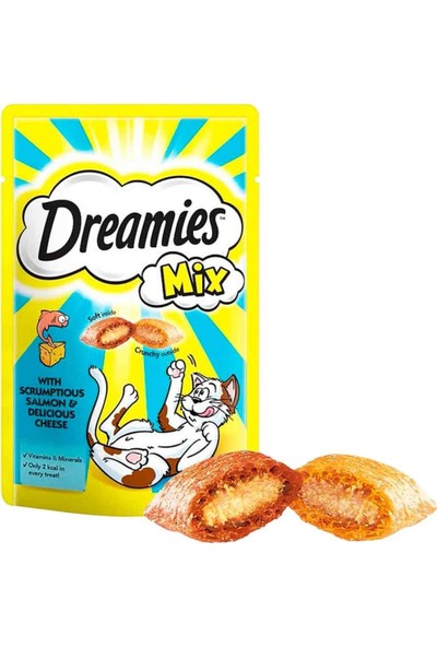 Dreamies Kedi Ödülü Mix Somonlu Peynirli 60 gr