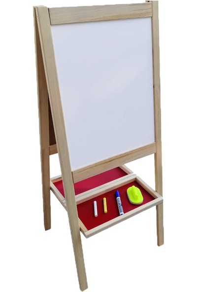 Damla Toys Çift Taraflı Beyaz Manyetikli Ayaklı Ahşap Çocuk Yazı Tahtası Damla Toys Çift Taraflı Beyaz Manyetikli Ayaklı Ahşap Çocuk Yazı Tahtası