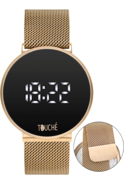 Touche Dokunmatik Kadın Kol Saati Altın T1907HG