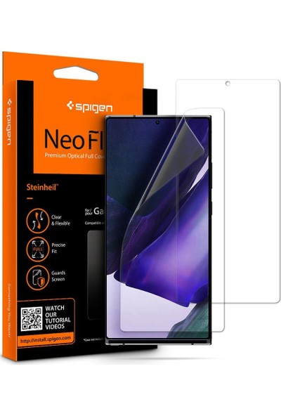 Spigen Samsung Galaxy Note 20 Ultra Ekran Koruyucu Film Neo Flex HD (2 Adet) - AFL01445 Spigen Samsung Galaxy Note 20 Ultra Ekran Koruyucu Film Neo Flex HD (2 Adet) - AFL01445
