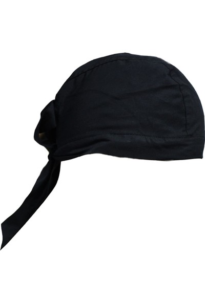 Dr. Mia Kadın-Erkek Şef Aşçı Bandana Aşçı Şapkası Aşçı Kep Siyah