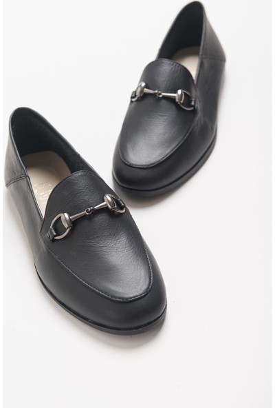 Luvi F03 Siyah Cilt Kadın Babet Siyah