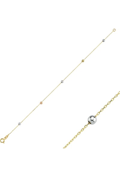 Sembol Gold Dorikalı Altın Bileklik 14K Gold