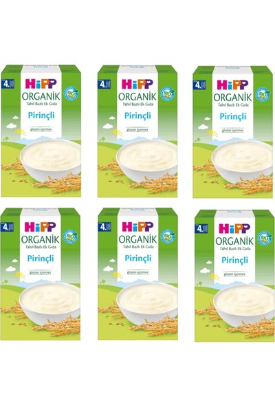 Hipp Organik Pirinçli Kaşık Maması 200 gr 6'lı Paket