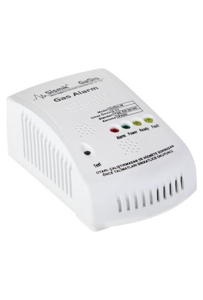 Sismik Metan Lpg ve Doğalgaz Alarm Dedektörü - 220V Sismik Metan Lpg ve Doğalgaz Alarm Dedektörü - 220V