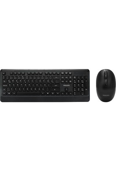 Philips SPT6394 Siyah Kablosuz Q Standart Klavye + Mouse Set Philips SPT6394 Siyah Kablosuz Q Standart Klavye + Mouse Set