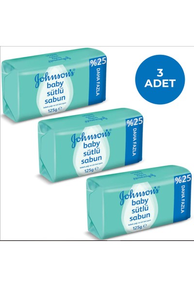 Johnsons Baby Sütlü Sabun 125 gr x 3 Adet