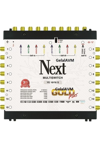 Next Ye-10/16 Kaskatlı Uydu Santral Multiswitch 130005 Next Ye-10/16 Kaskatlı Uydu Santral Multiswitch 130005