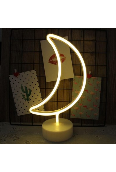 İstoç Toptan Sarı Yarım Ay Model Neon LED Işıklı Masa Lambası, Dekoratif LED Lamba İstoç Toptan Sarı Yarım Ay Model Neon LED Işıklı Masa Lambası, Dekoratif LED Lamba