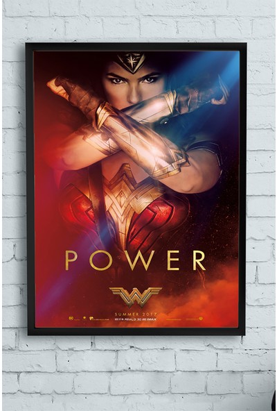 Postermanya Wonder Woman-Harika Kadın Film Afişi Çerçeveli Tablo 5 21 x 30 cm