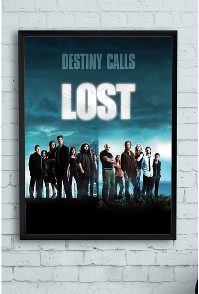 Postermanya Lost Dizi Afişi Çerçeveli Tablo 2 21 x 30 cm