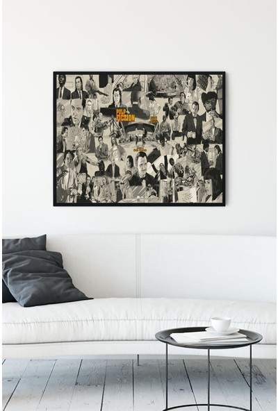 Postermanya Pulp Fiction-Ucuz Roman Film Afişi Çerçeveli Tablo 10 21 x 30 cm Postermanya Pulp Fiction-Ucuz Roman Film Afişi Çerçeveli Tablo 10 21 x 30 cm