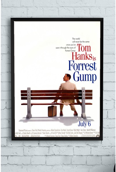 Postermanya Forrest Gump Film Afişi Çerçeveli Tablo 21 x 30 cm