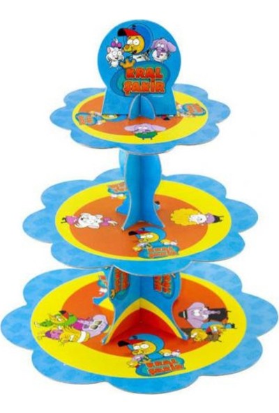 Kikajoy Kral Şakir Kek Standı 3 Katlı Cup Cake Standı Kikajoy Kral Şakir Kek Standı 3 Katlı Cup Cake Standı