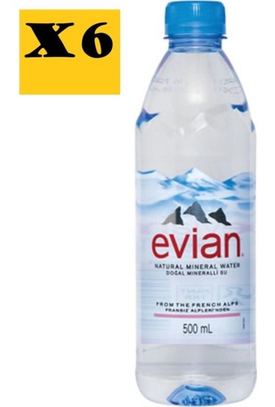 Evian Mineralli Su 6 x 500 ml Evian Mineralli Su 6 x 500 ml