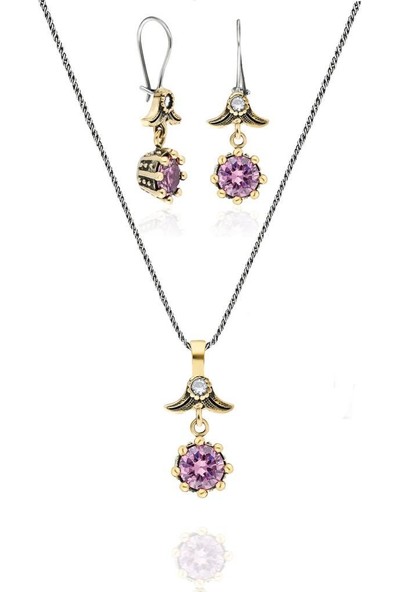 Aykat Otantik Gümüş Kuvars Taşlı Bayan Küpe Kolye Ucu SET-363 Aykat Otantik Gümüş Kuvars Taşlı Bayan Küpe Kolye Ucu SET-363