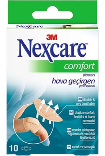 Nexcare Comfort Yara Bandı Hava Alan 10'lu Nexcare Comfort Yara Bandı Hava Alan 10'lu