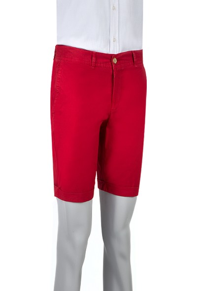 Ds Damat Slim Fit Kırmızı Şort
