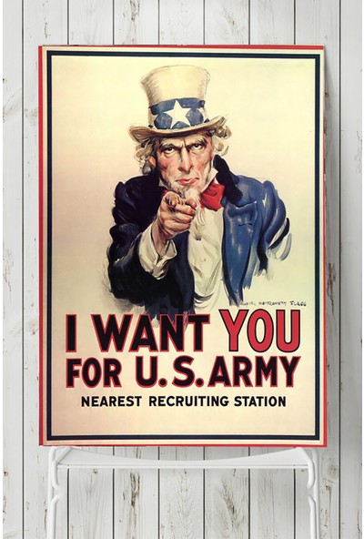 Postermanya Uncle Sam Eğlenceli Mizahi Poster 40 x 60 cm