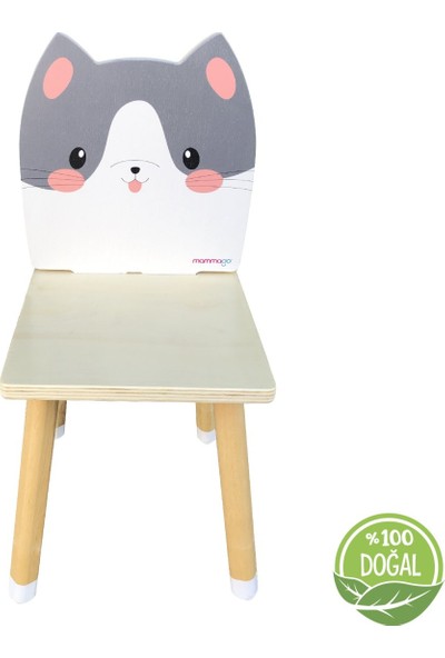 Odun Concept Doğal Ahşap Çocuk Aktivite Sandalyesi Kedi Odun Concept Doğal Ahşap Çocuk Aktivite Sandalyesi Kedi
