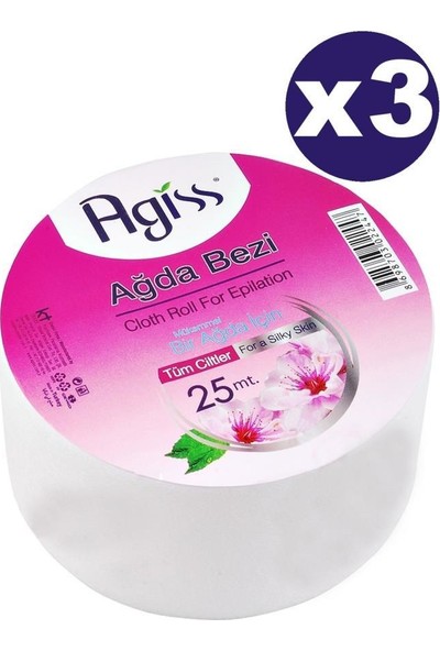 Agiss Ağda Bezi 3 Adet 25 mt Agiss Ağda Bezi 3 Adet 25 mt