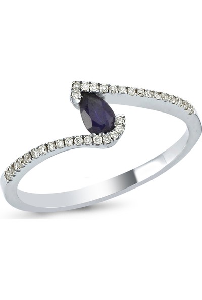 Pırlant Pırlantalı Safir Yüzük