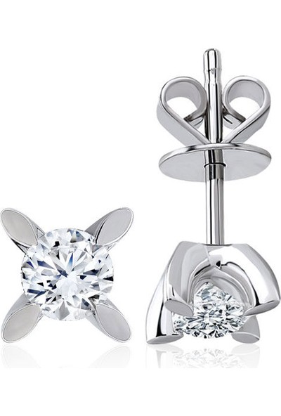 Pırlanta Merkezi 0.40 Ct. Pırlanta Tektaş Küpe