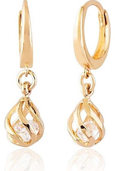 Sembol Gold Tektaş Altın Küpe Sallantılı Sembol Gold Tektaş Altın Küpe Sallantılı