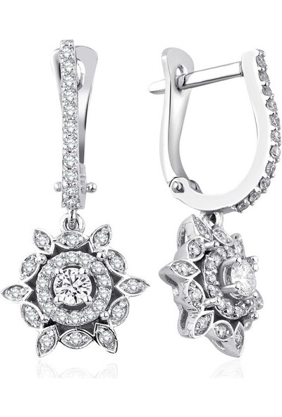 Pırlanta Merkezi 0.57 Pırlanta Küpe