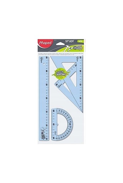 Maped Study Kırılmaz Çizim Seti 30 cm 4'lü